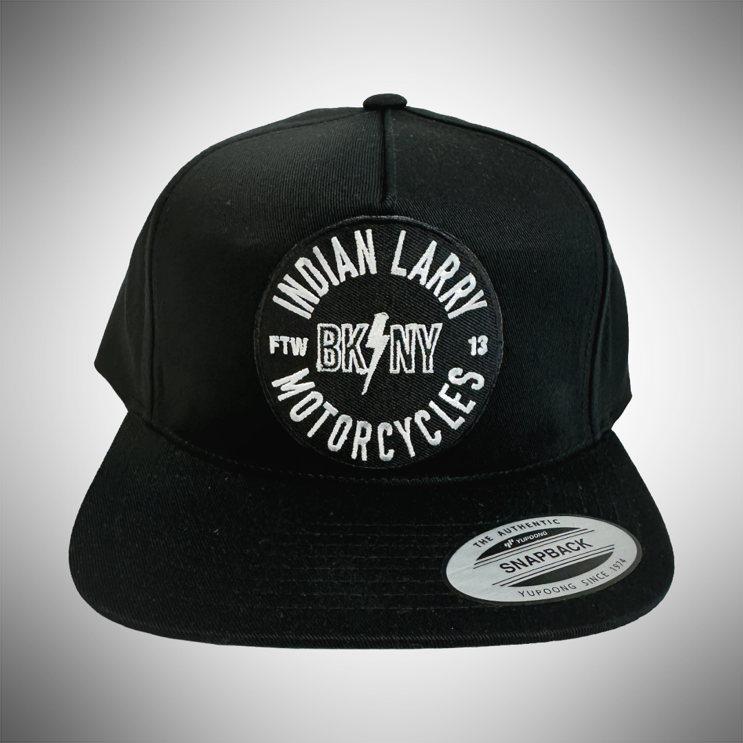 Indian Larry Black Snapback Hat - Black/White– Indian Larry Motorcycles