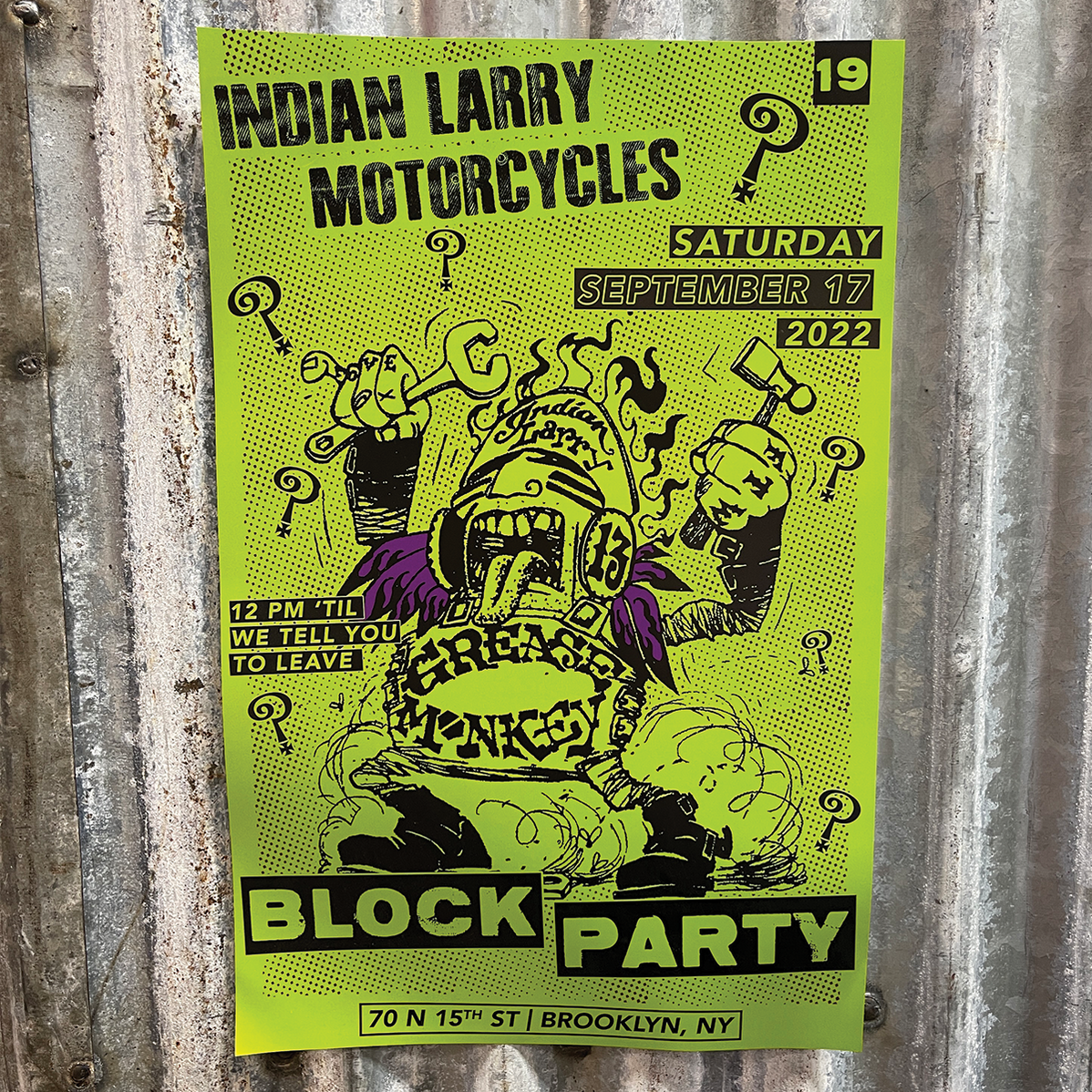 Indian Larry Block Party Poster– Indian Larry Motorcycles